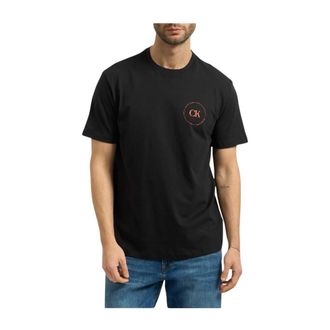 Calvin Klein Logo Back Print T-Shirt - - Tops - Herren - Schwarzk - S
