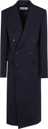 Dries Van Noten Langer Wollmantel - - Coats - Damen - Schwarzk - L