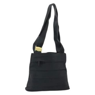 Ferragamo Sac bandouli&egrave;re en toile Pre-owned - Femme - Pre-owned - Noir - Taille: ONE Size