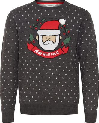 11 Project PRJulius Herren Weihnachtspullover Winter Pullover Strickpullover Weihnachtspulli mit Rundhalsausschnitt, Gr&ouml;&szlig;e:2XL, Farbe:Charcoal Mix (200278)