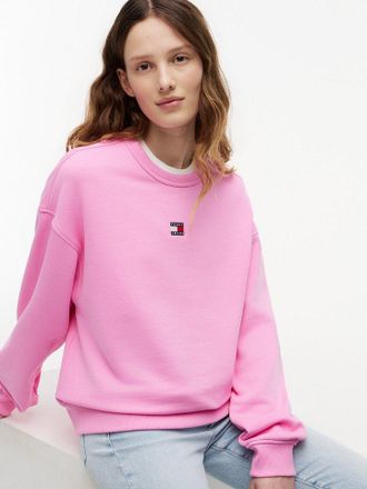 Tommy Jeans Kapuzensweatshirt TJW BXY BADGE CREW EXT Baumwolle, K&auml;ngurutasche