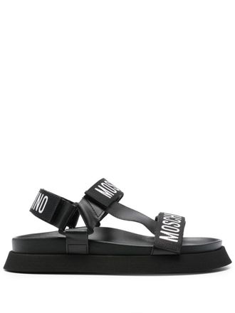 Moschino Flache Sandalen - Schwarz