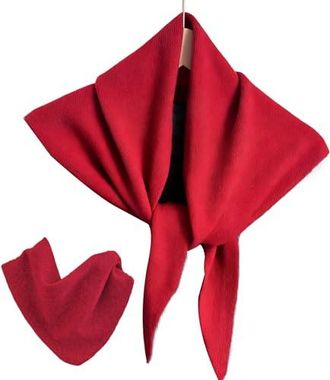 Generic Châle triangulaire - 70 x 100 x 40 cm en laine tricotée pour femme, écharpe triangulaire chaude | Pour voyage, anniversaire, Noël, automne, hiver, aut