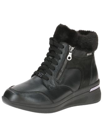 Caprice Comfort Damen Sneaker hoch mit Fütterung mit Reißverschluss Wasserabweisend, Schwarz (Black Comb), 40 EU