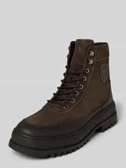 Blauer Boots aus Leder Modell IUKA03