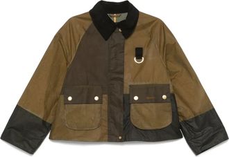 Barbour Alma Cordjacke in Colour-Block-Optik - Braun