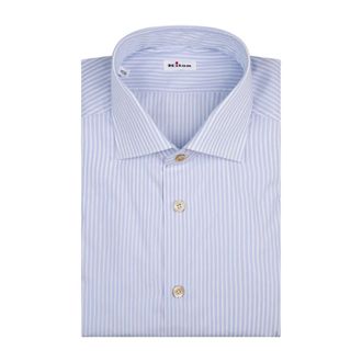 Kiton Homme, Chemises, Bleu, Taille: L Thin Striped Shirt