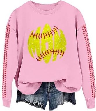 Generic Pull pour femme - Imprim&eacute; graphique britannique - Haut surdimensionn&eacute; &agrave; col rond - Manches longues - Automne - Hiver - D&eacute;contract&eacute; - Confortable - Ten