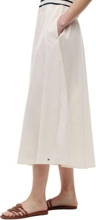 Tommy Hilfiger Robe midi ray&eacute;e en coton m&eacute;lang&eacute;