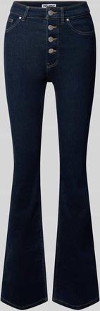 Review Flared Jeans mit Knopfverschluss und hohem Bund