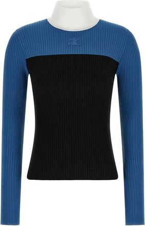 Courr&egrave;ges Rundhalspullover - Bunt