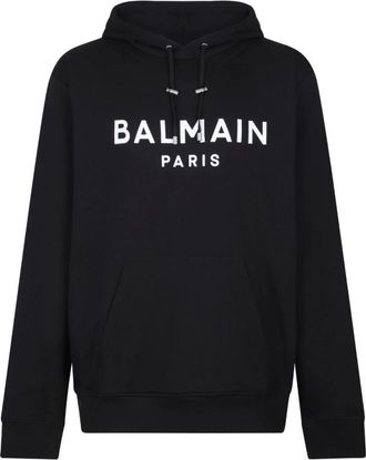 Balmain SweaT-shirt &agrave; capuche avec logo - Homme - Sweatshirts et sweats &agrave; capuche - Noir - Taille: S