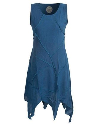 vishes Zipfelkleid Armloses einfarbiges Patchwork Zipfelkleid Hippie, Goa, Boho, Ethno Style