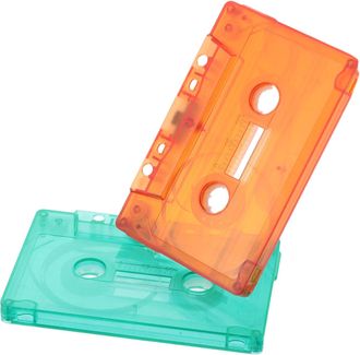 BESPORTBLE NIYANGLE 2 St&uuml;ck Pack Leere Retro Musikkassetten in Transparentem Gr&uuml;n und Rot Leere Audiokassetten zum Aufnehmen Kompatibel mit Kassettenabspielger&auml;t