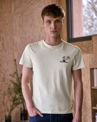 Faguo T-shirt &eacute;cru cherry on top coton