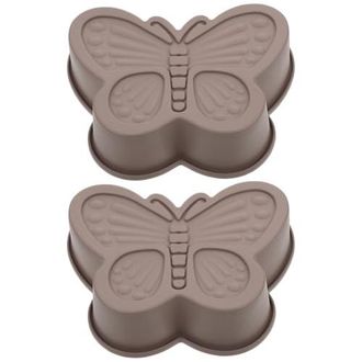 DOITOOL Lot de 2 moules à gâteau en silicone anti-adhésif - Motif - Flexible - Pour anniversaire denfant, pain, gâteau, gâteau, gelée, pâtisserie - Moule à gâ