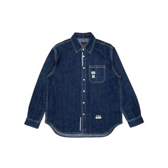 Evisu Daicock Printed Shirt - - Jackets - Herren - Blau - S