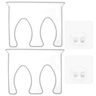 Garneck Wandmontiertes Schuhregal 2 St&uuml;ck Wei&szlig; Schuh Organizer ohne Bohren f&uuml;r Flur Badezimmer Platzsparend