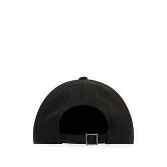 Wooyoungmi W263CA52 Embroidered Logo Cotton Baseball Cap - Black