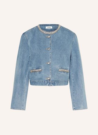 Sandro Sandro Jeansjacke Mit Schmucksteinen blau