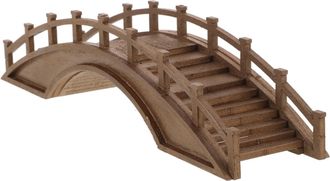 BESPORTBLE Miniatur Holzbr&uuml;cke Dekorative Bogenbr&uuml;cke Modell Handgefertigt Vintage Stil Mittelgro&szlig; F&uuml;r Garten Bonsai und Mikrolandschaften