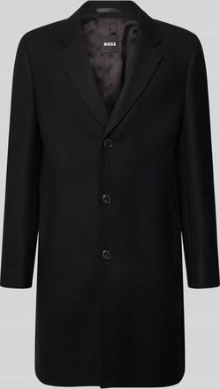 HUGO BOSS Slim Fit Mantel mit einreihiger Knopfleiste