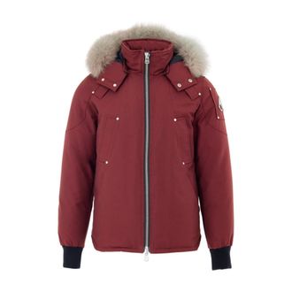 Moose Knuckles Homme, Vestes, Rouge, Taille: M Veste Rembourr&eacute;e avec Capuche et Fourrure