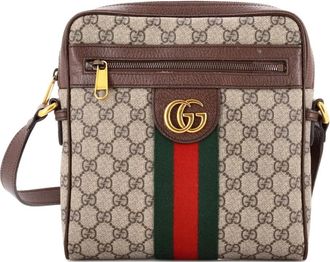 Gucci Ophidia Messenger Bag GG Coated Canvas Medium crossbody bag - Braun