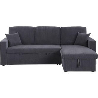 Habitat et Jardin Habitat Et Jardin - Ecksofa mit Schlaffunktion aus Cord Alain - 3-Sitzer - Grau