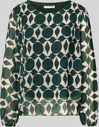 Zabaione Blusenshirt mit Rundhalsausschnitt und Plisseefalten