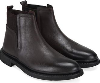 Desa Bottes en Cuir pour Homme Talon de 3 cm, &agrave; Enfiler, Respirantes | Brun - 43
