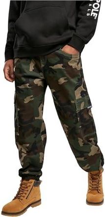 Southpole Herren Cargo Pants Hose, Wood camo, 29