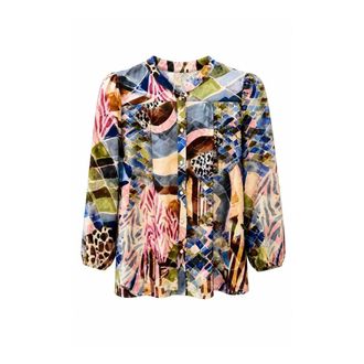 2-Biz Femme, Blouses et Chemises, Multicolore, Taille: 40 FR Chemise
