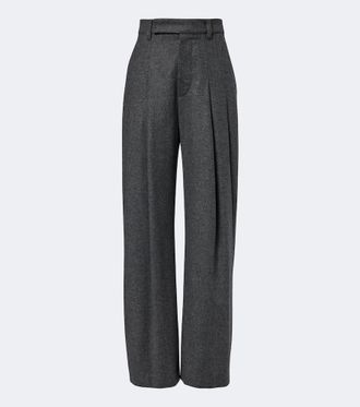 Brunello Cucinelli Pantalon ample en laine et cachemire