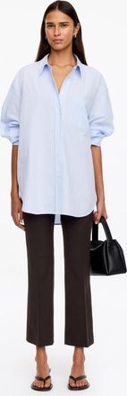 Arket Cropped-Hose Mit Geradem Bein -Braun