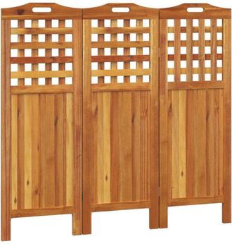 vidaXL 3-tlg. Paravent 121,5x2x115 cm Massivholz Akazie Vidaxl