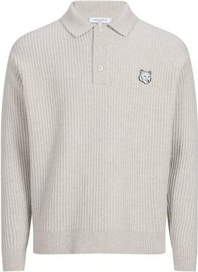 Maison Kitsun&eacute; Polo &agrave; manches longues en laine