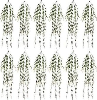 Leaf 12 Stück Blatt-Design künstliche Farn-Laubpflanzen zum Aufhängen