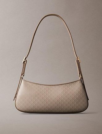 Calvin Klein Kleine Umhängetasche Mit Beschichtetem Emblem - Desert Taupe Aop - Damen - Einheitsgröße