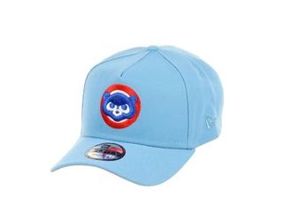 New Era Chicago Cubs MLB Cooperstown Sky Blue 9Forty A-Frame Snapback Cap