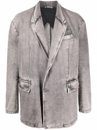 Diesel blazer Fashion Show en jean - Gris