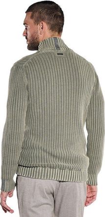 Emilio Adani Cardigan Herren Strickjacke mit seitlichen Taschen, Oliv