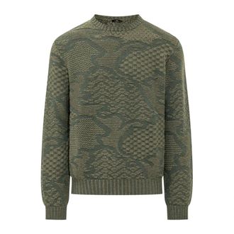 Etro Jacquard Rundhals-Pullover - - Knitwear - Herren - Gr&uuml;n - S
