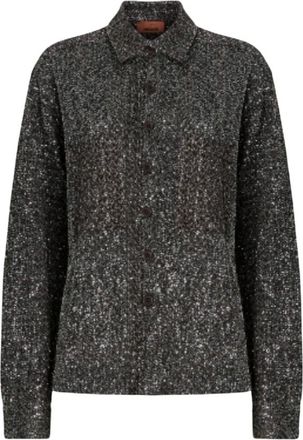 Missoni Polo en maille textur&eacute;e - Femme - Blouses et Chemises - Noir - Taille: 34 FR