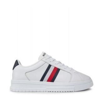 Tommy Hilfiger Essential Leder Sneaker - - Shoes - Herren - Wei&szlig; - 42 EU