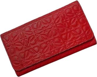 Loewe unisex, Pre-owned, Rouge, Taille: ONE Size Pre-owned Cuir porte-cls