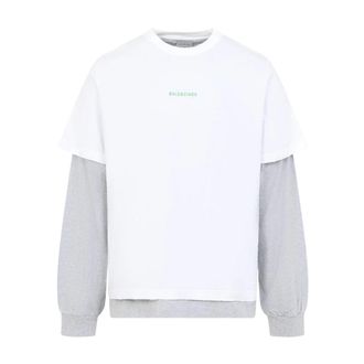 Balenciaga Hybrid Double T-Shirt - - Tops - Herren - Wei&szlig; - M