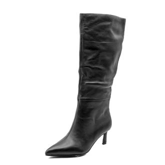 Steve Madden Schwarze Leder High Heels - - Shoes - Damen - Schwarzk - 38 1/2 EU