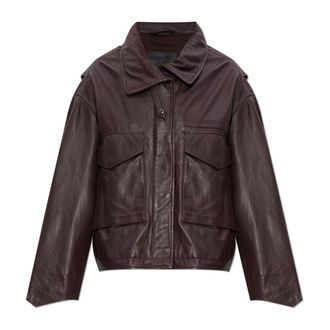 AllSaints Lederjacke Clay - - Jackets - Damen - Rot - L