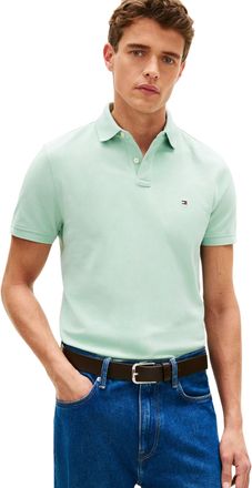 Tommy Hilfiger Herren 1985 Regular Polo Mw0mw17770 S/S Poloshirt, Green (Crushed Mint), XXL